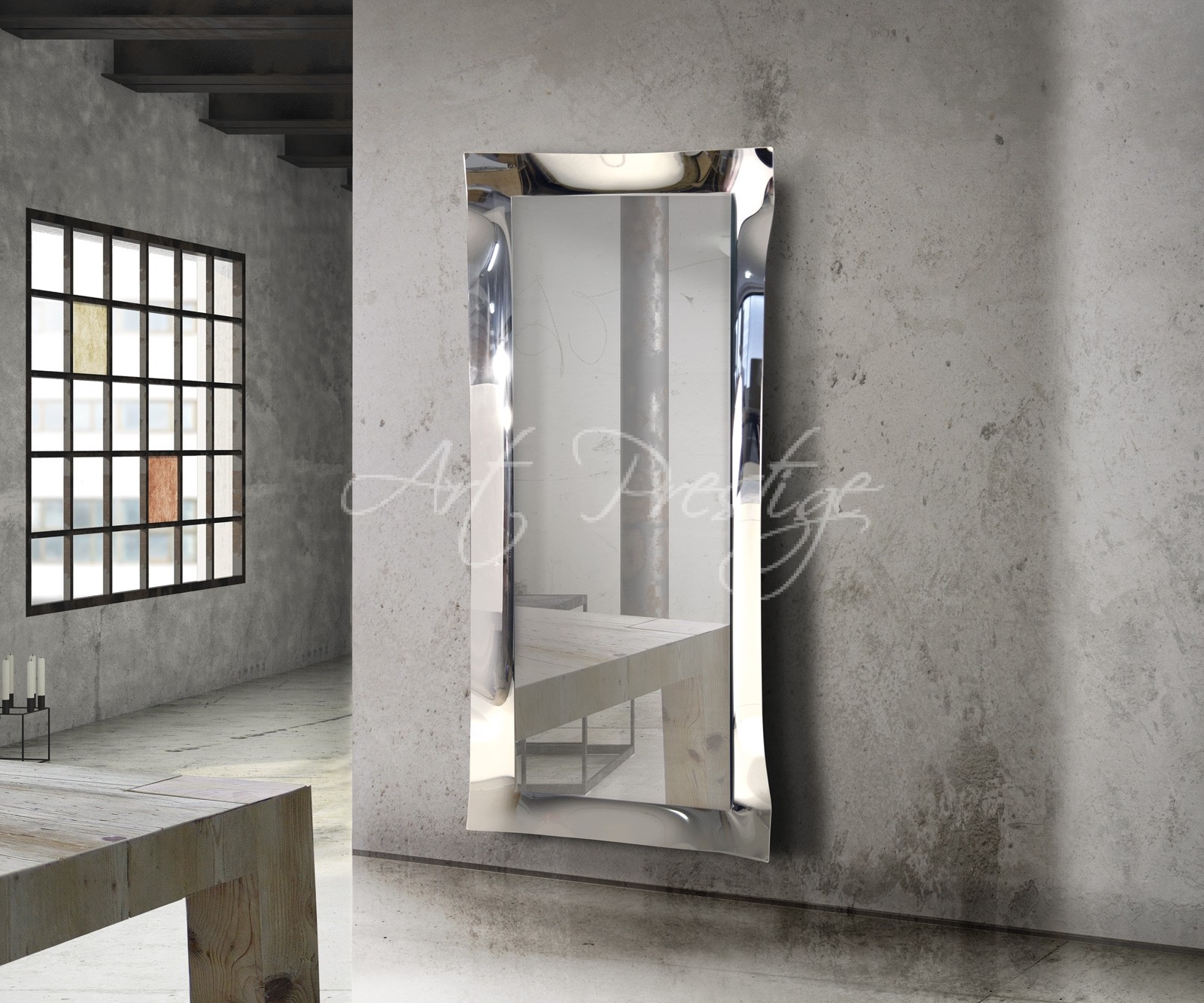 Art.899 Specchio in vetro ondulato - Art Prestige – Luxury Furniture
